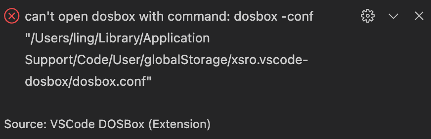 M1 MacBook can not use this instead of dosbox · Issue #1 · dosasm/vscode-dosbox · GitHub