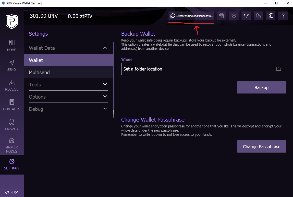 "Synchronized" and "Cold Staking" buttons visual bug in new 4.0 wallet · Issue #1090 · PIVX ...