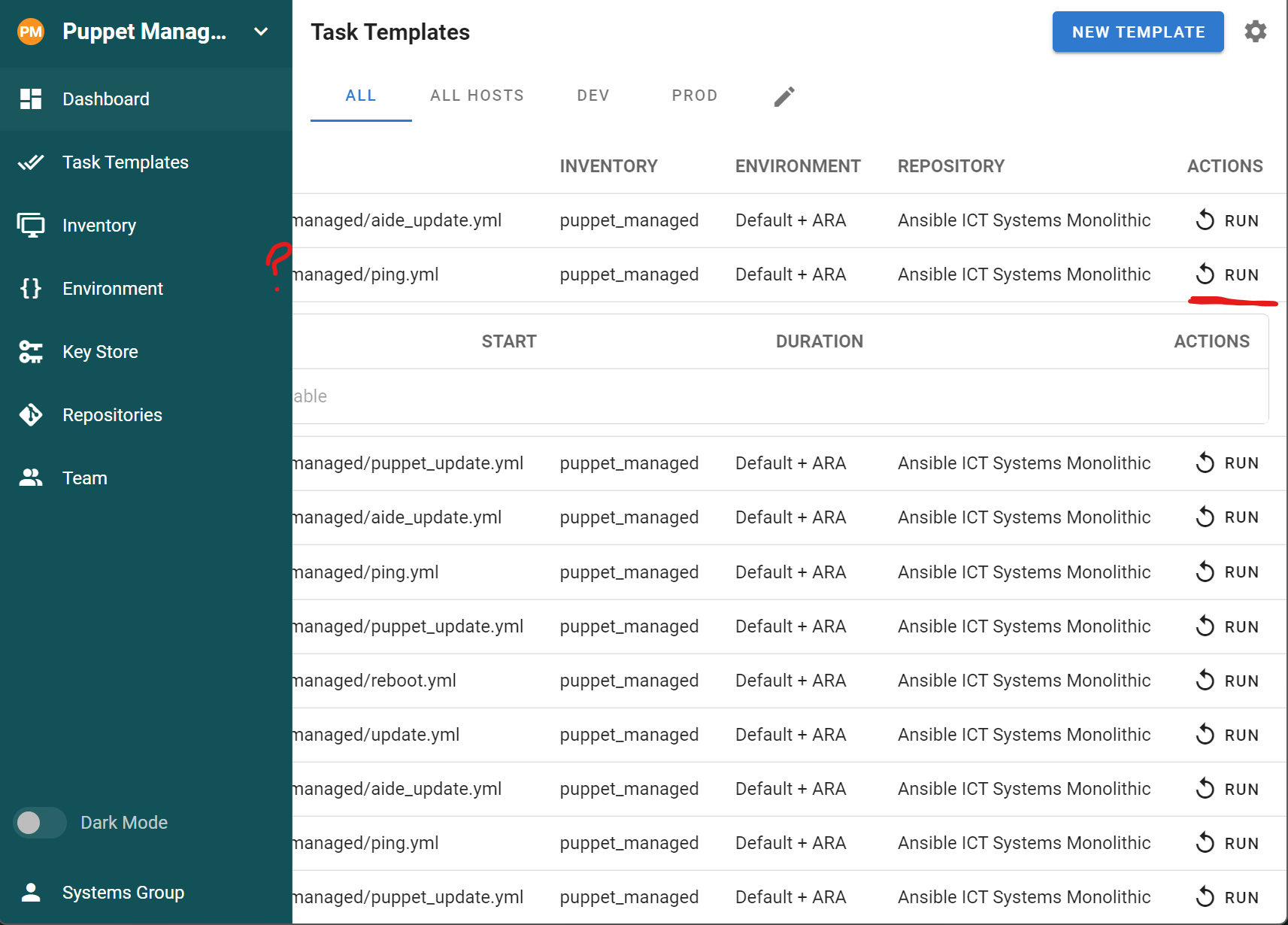 Enhancement Add Run Button To Task Template Overview Page · Issue 1082 · Semaphoreui Semaphore