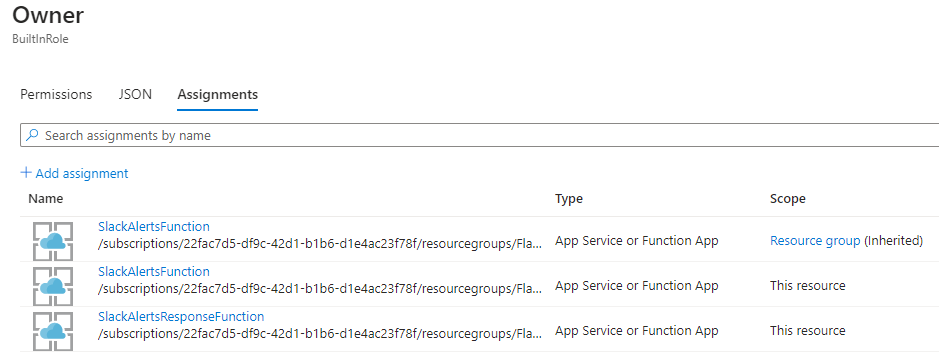Grant rights to Azure Function to Get Existing Alerts and to Change their State · Issue #2771 ...
