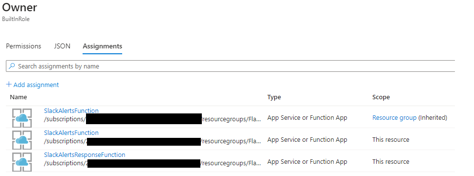 Grant rights to Azure Function to Get Existing Alerts and to Change their State · Issue #9216 ...