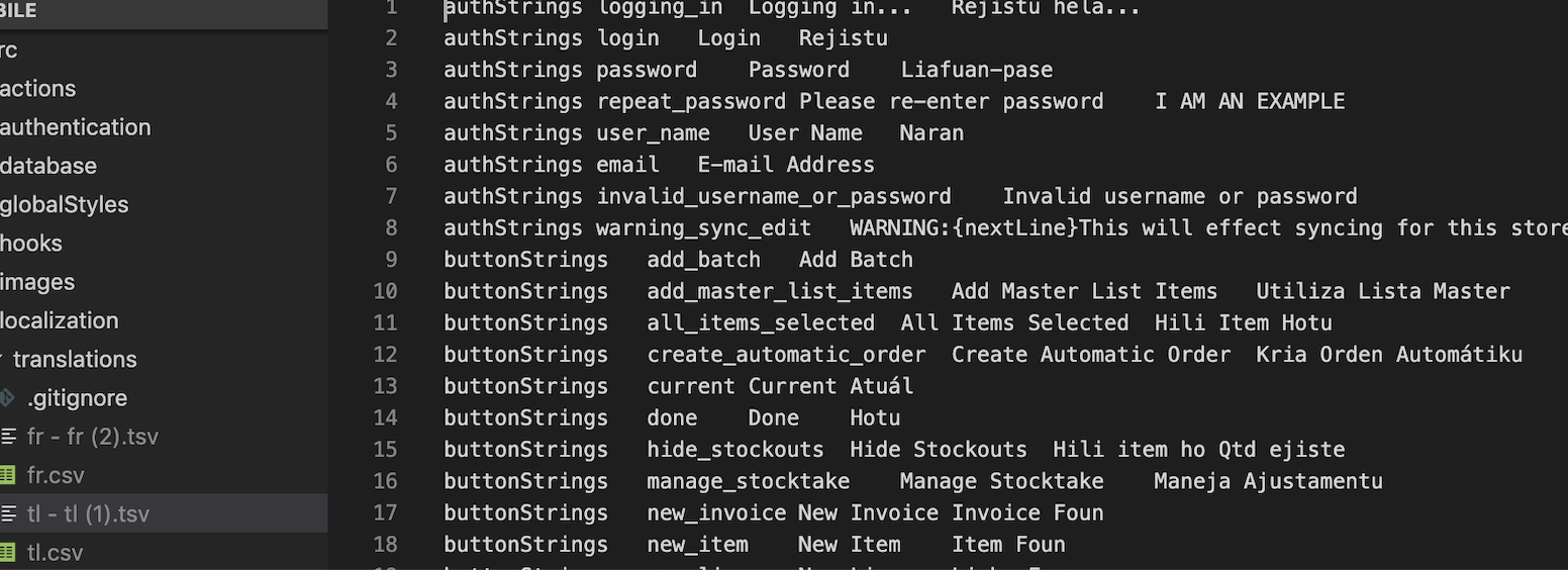 Scripts for exporting json to csv and back to js for localization files · Issue #1608 · msupply ...