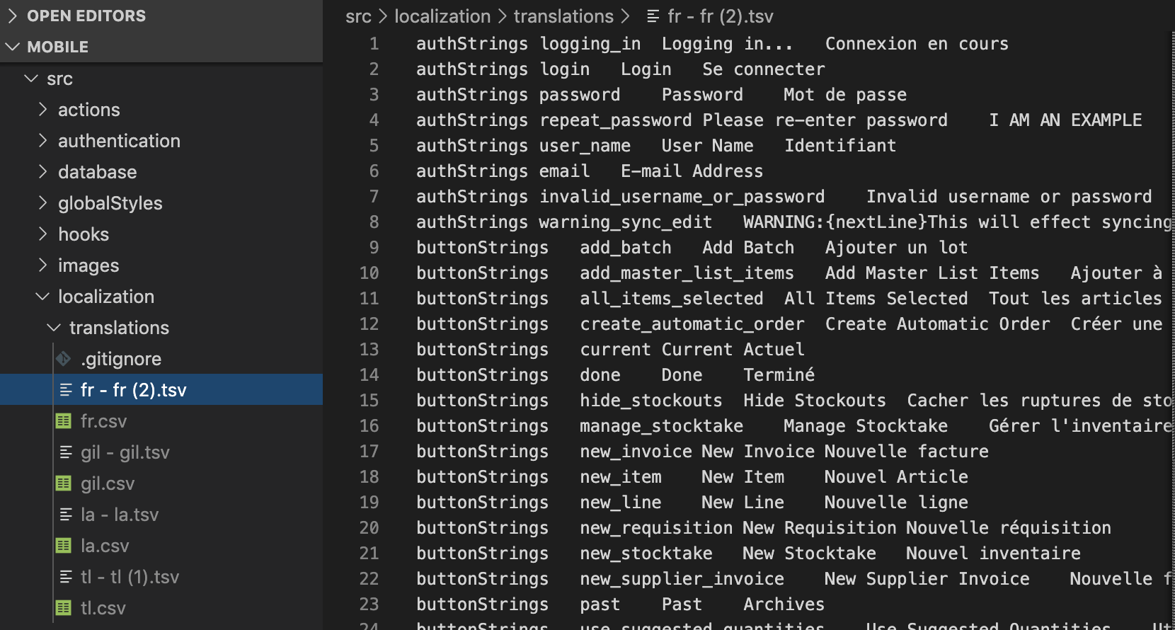 Scripts for exporting json to csv and back to js for localization files · Issue #1608 · msupply ...