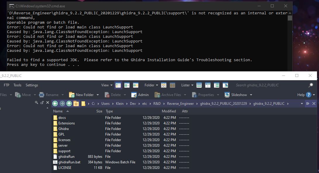 Ghidra cannot locate root dir when special chars like "&" are used in path name. · Issue #2914 ...