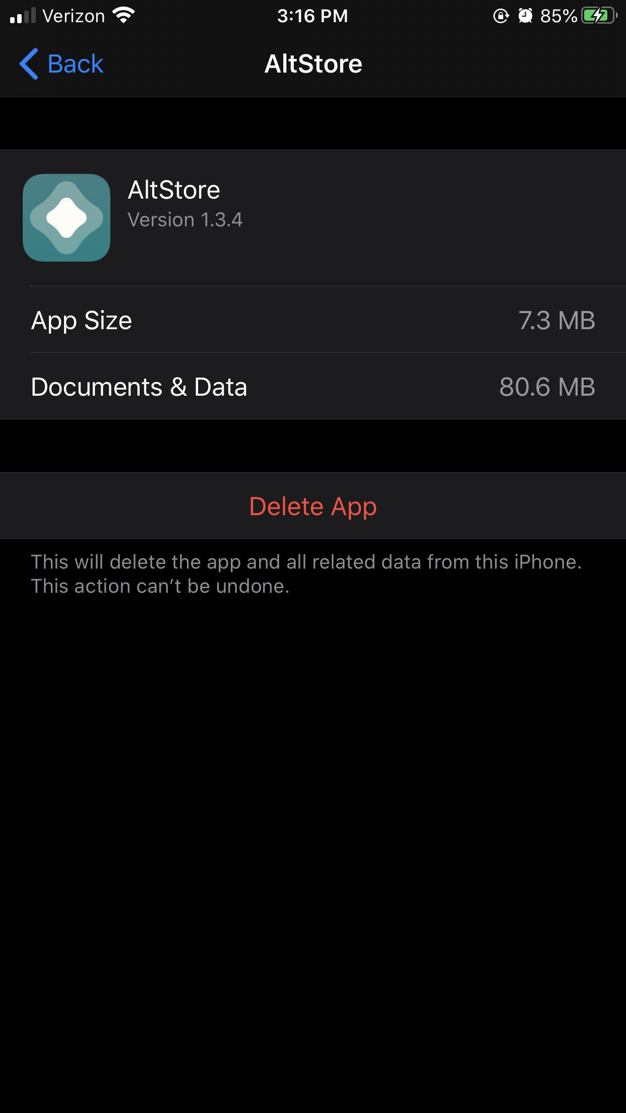 AltStore app increases storage with every refresh · Issue #250 · altstoreio/AltStore · GitHub