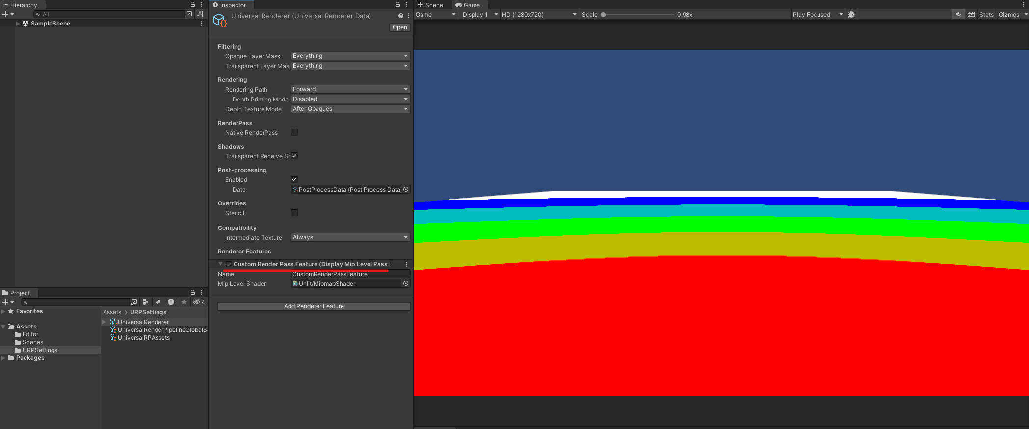 GitHub - yugo-unity/VisualizeMipLevel4URP: Visualize MipLevel by using ScriptableRendererFeature ...
