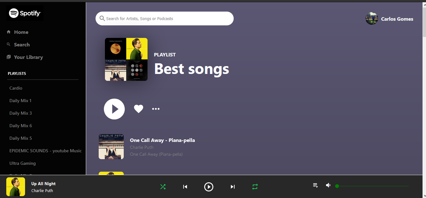 GitHub - cjgv1809/Spotify-clone: Spotify clone made with React, Context ...