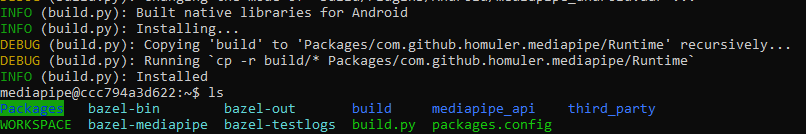 What to do after building android libraries in Ubuntu Docker Container on Windows 10 · Issue ...
