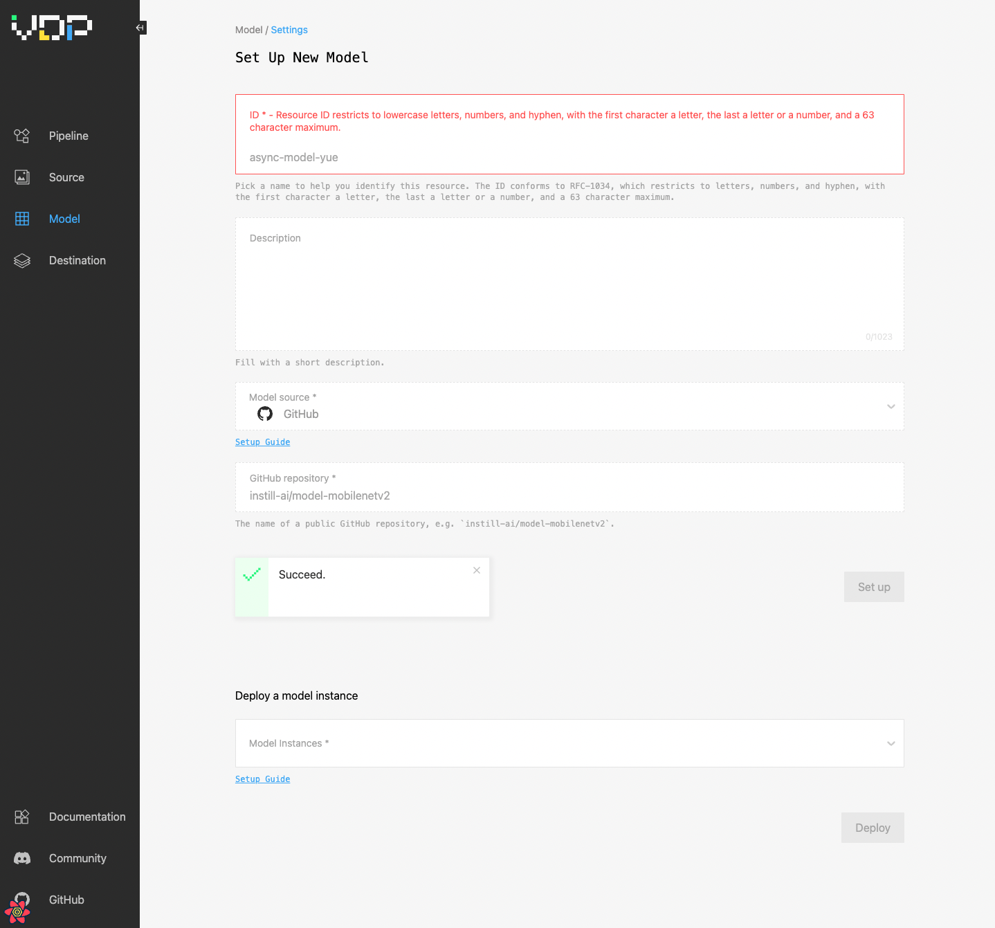 bug: error not clean up even user input is correct · Issue #731 · instill-ai/instill-core · GitHub