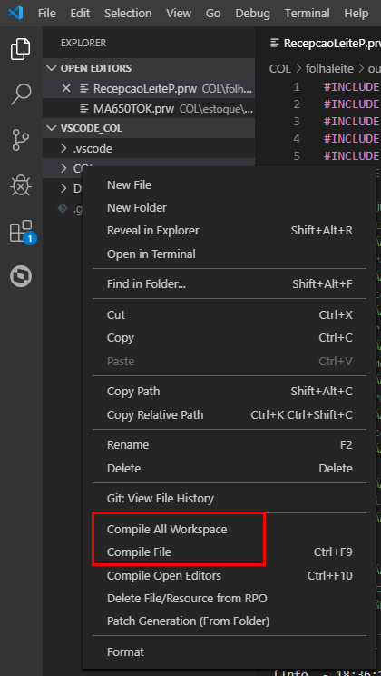 Compilar File/Workspace · Issue #209 · totvs/tds-vscode · GitHub