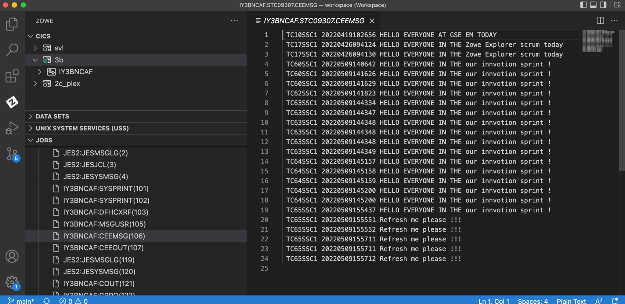 Refresh JES spool file content whilst maintaining file position · Issue #1836 · zowe/zowe ...