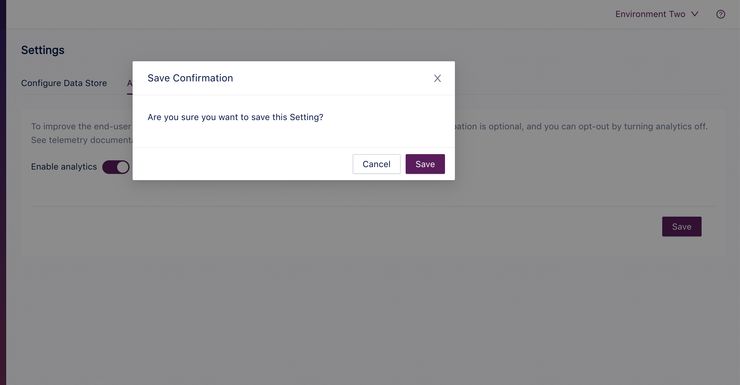 Remove save confirmation modal from Analytic, Trace Polling and Demo ...