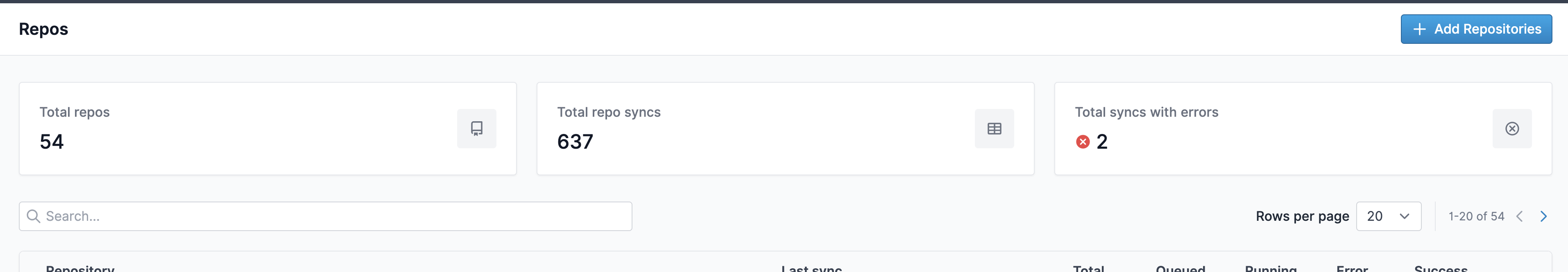 `/repos` page timing out on deployments with many repos (and big sync history) · Issue #483 ...