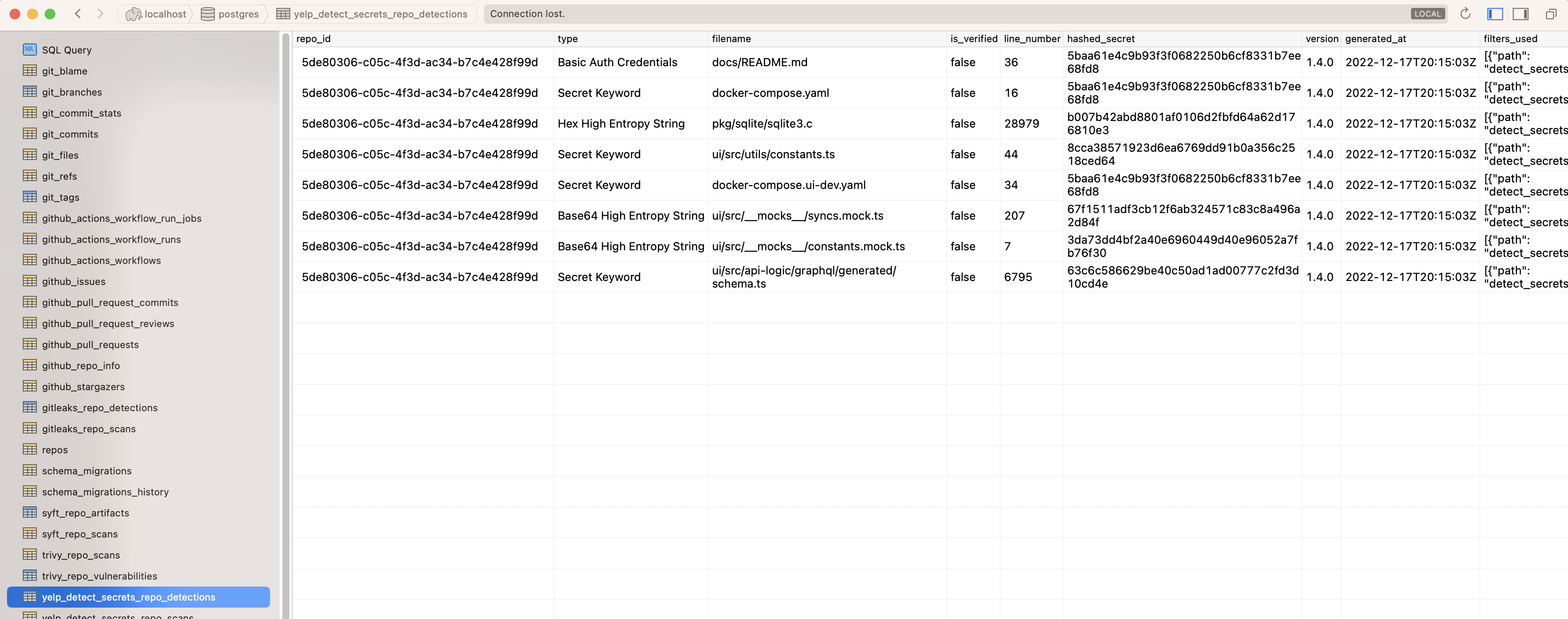 Add Experimental `detect Secrets` Sync · Issue 639 · Mergestat Mergestat · Github