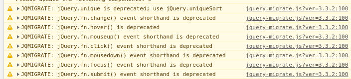 Console Warnings About Jquery Deprecated Event Shorthands On Wp 56 · Issue 1542 · Gravitykit