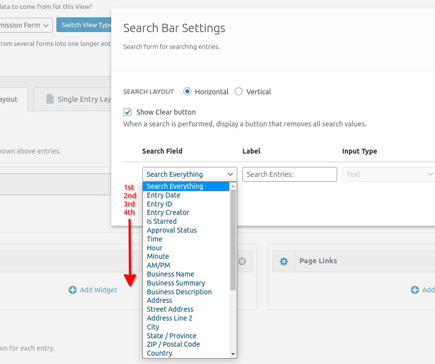 Search Bar Widget Can T Add Fields Properly · Issue 1717 · Gravitykit Gravityview · Github