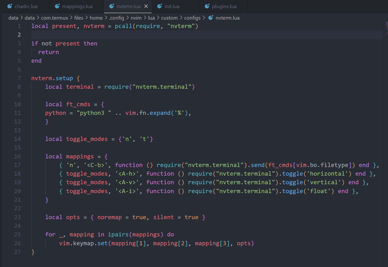 How should I do to make it work at nvchad 2.0? · Issue #36 · zbirenbaum/nvterm · GitHub