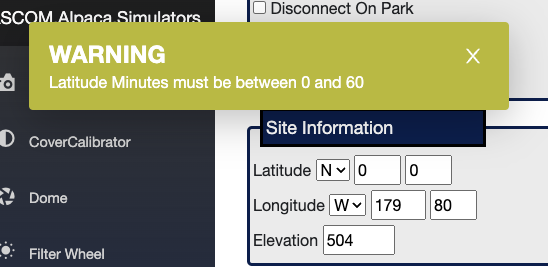 Longitude out of range gives latitude error · Issue #10 · ASCOMInitiative/ASCOM.Alpaca ...