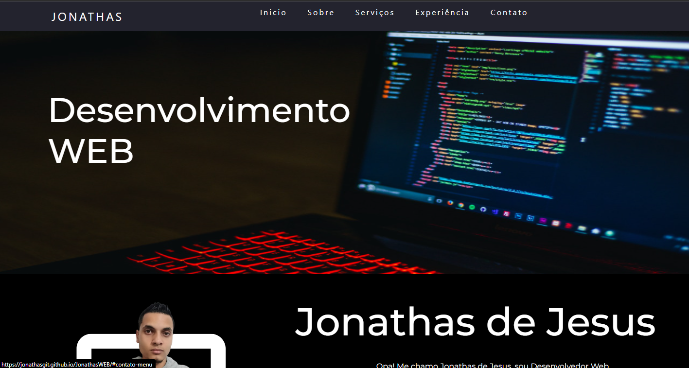 GitHub - JonathasGit/JonathasWEB: Portfólio Jonathas - Desenvolvedor WEB 🚀🚀🚀Concluído🚀🚀🚀