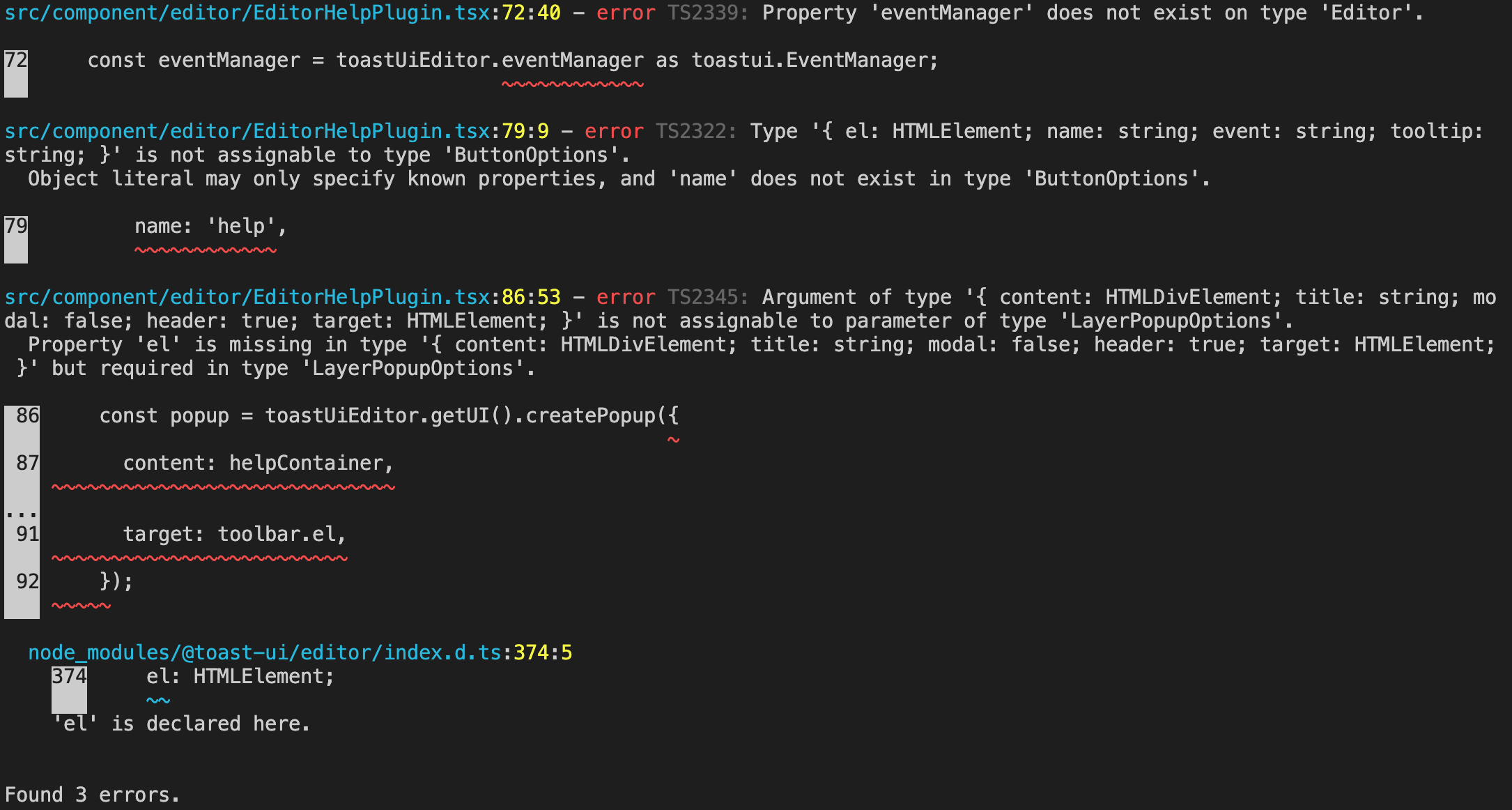 Issues with typings · Issue #1277 · nhn/tui.editor · GitHub