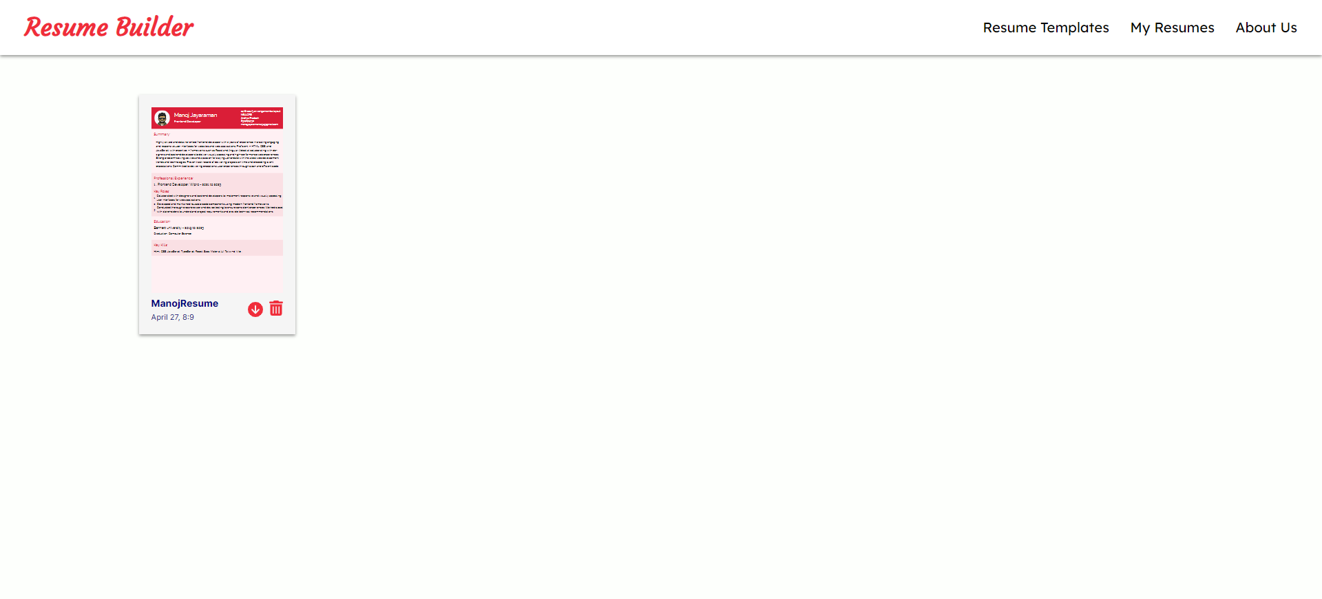 GitHub - manoj-jayaraman2001/resume-builder: A simple and intuitive online resume builder that ...