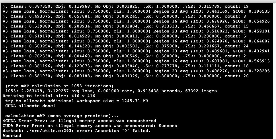 Darknet Src Utils C 293 Error Assertion `0 Failed