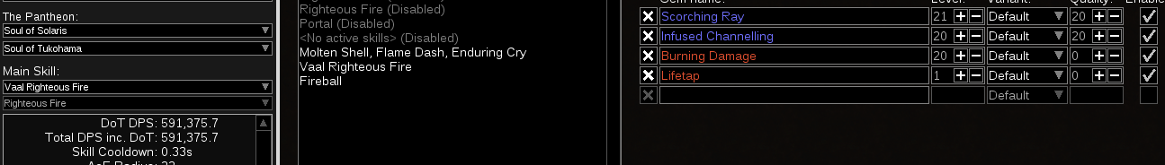 Scorching Ray exposure applies separately to Calcs screen and the ...