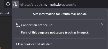 Warning connection not secure in firefox · Issue #133 · Bubka/2FAuth · GitHub