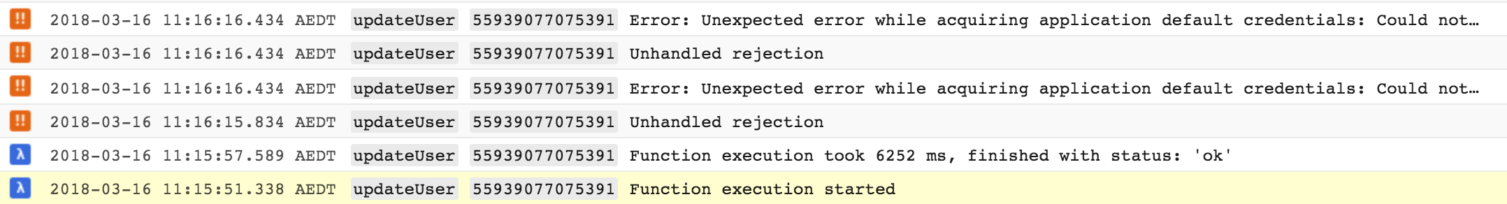 cloud-function error: Could not load the default credentials · Issue #320 · googleapis/google ...