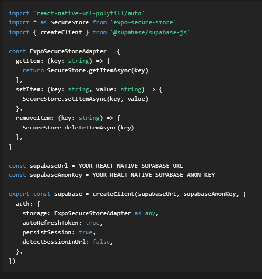 Inconsistent store recommendations for React Native auth · Issue #14523 · supabase/supabase · GitHub