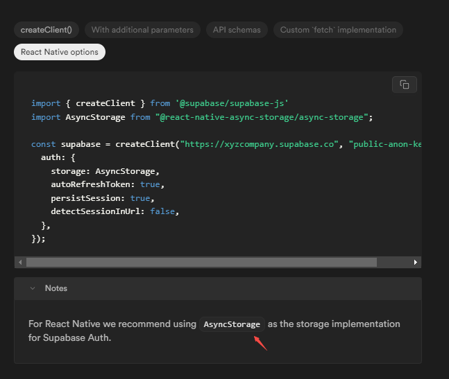 Inconsistent store recommendations for React Native auth · Issue #14523 · supabase/supabase · GitHub