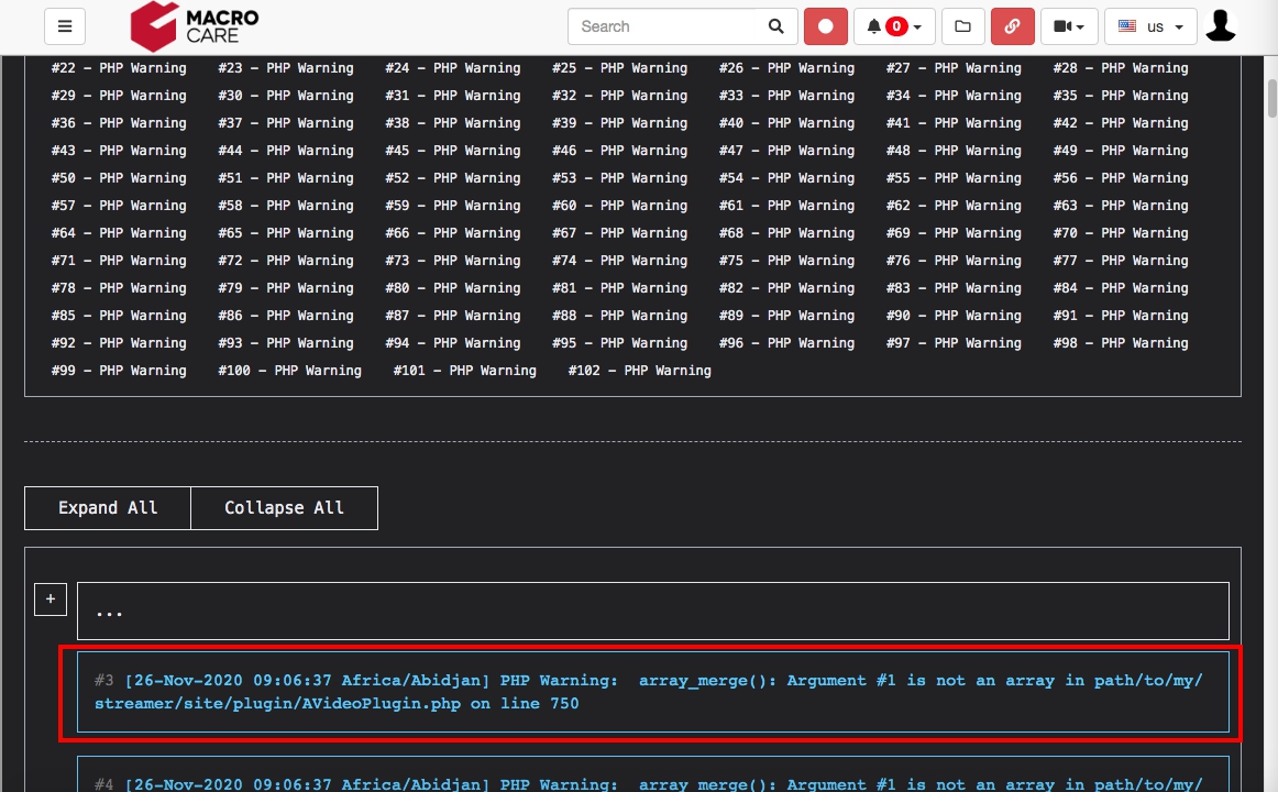 PHP error in Log · Issue #4078 · WWBN/AVideo · GitHub