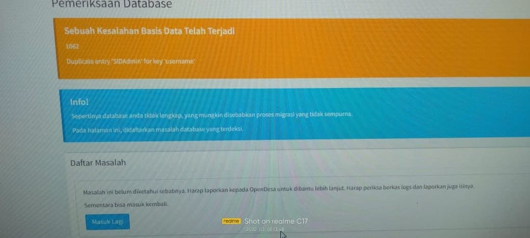 Bug/error: Perbaikan saat pemeriksaan untuk kasus username yg duplikat (sama / tdk uniq) · Issue ...