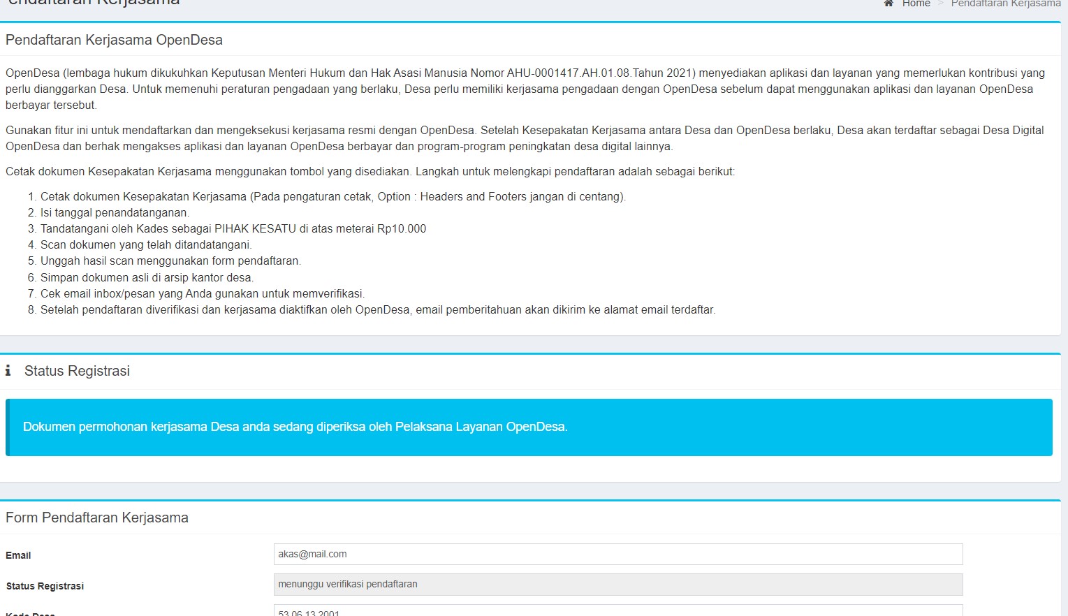 Bug/error: email verifikasi tidak terkirim saat pendaftaran kerjasama · Issue #5672 · OpenSID ...