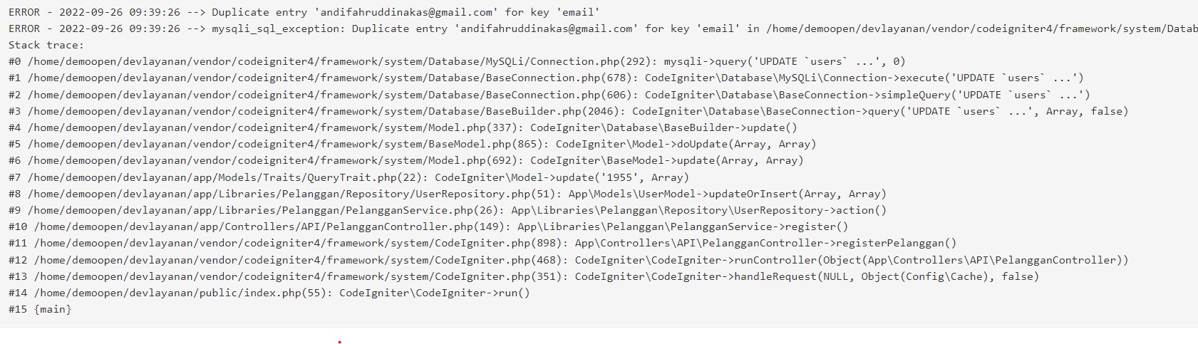 Bug/error: email verifikasi tidak terkirim saat pendaftaran kerjasama ...
