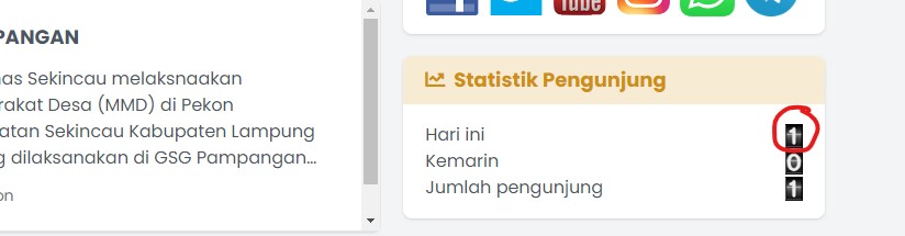 Statistik Pengujung Hari Ini selalu GENAP · Issue #5967 · OpenSID/OpenSID · GitHub