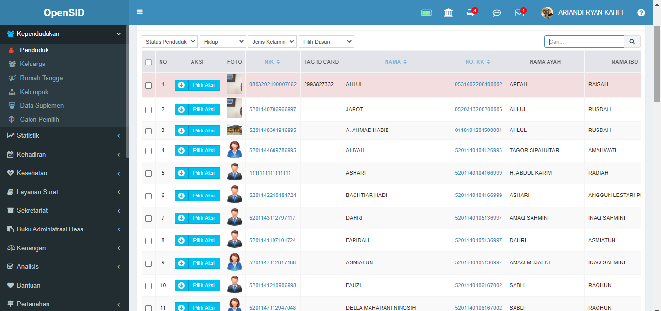 Permintaan Fitur Sediakan Pengaturan Untuk Menampilkan Data Nama · Issue 6642 · Opensid