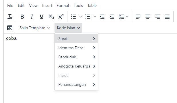 Permintaan fitur: Sediakan tombol simpan sementara pada template surat · Issue #6643 · OpenSID ...