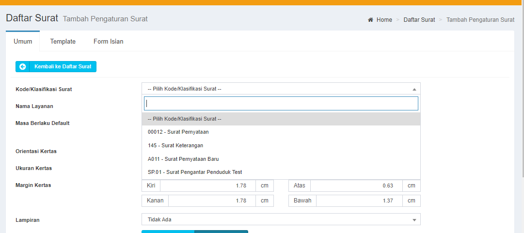 Permintaan fitur: Pengaturan Surat · Issue #6652 · OpenSID/OpenSID · GitHub