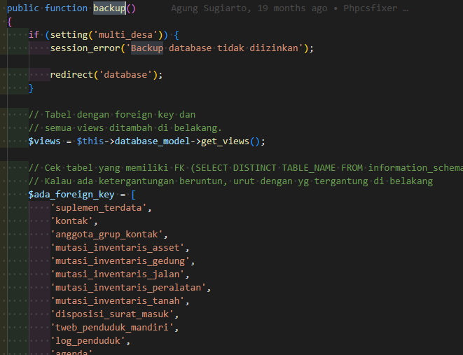 Sesuaikan Backup Database Dengan Penambahan Relasi Ke Tabel Config · Issue 6736 · Opensid