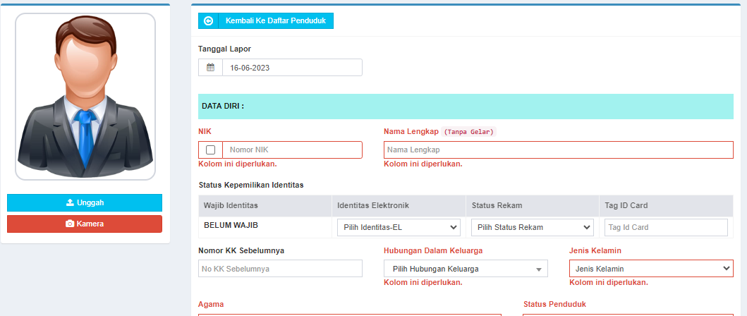 Bugerror Ambil Foto Penduduk Berbeda Di Modul Penduduk Dan Keluarga · Issue 6758 · Opensid 