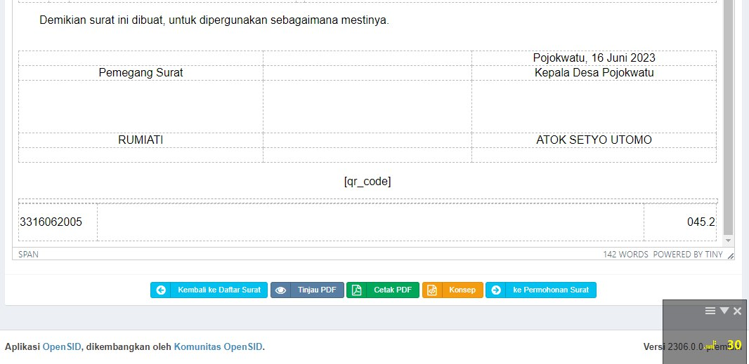 Bug/error: Tombol ke Permohonan Surat tampil sebelum cetak surat tinymce · Issue #6760 · OpenSID ...