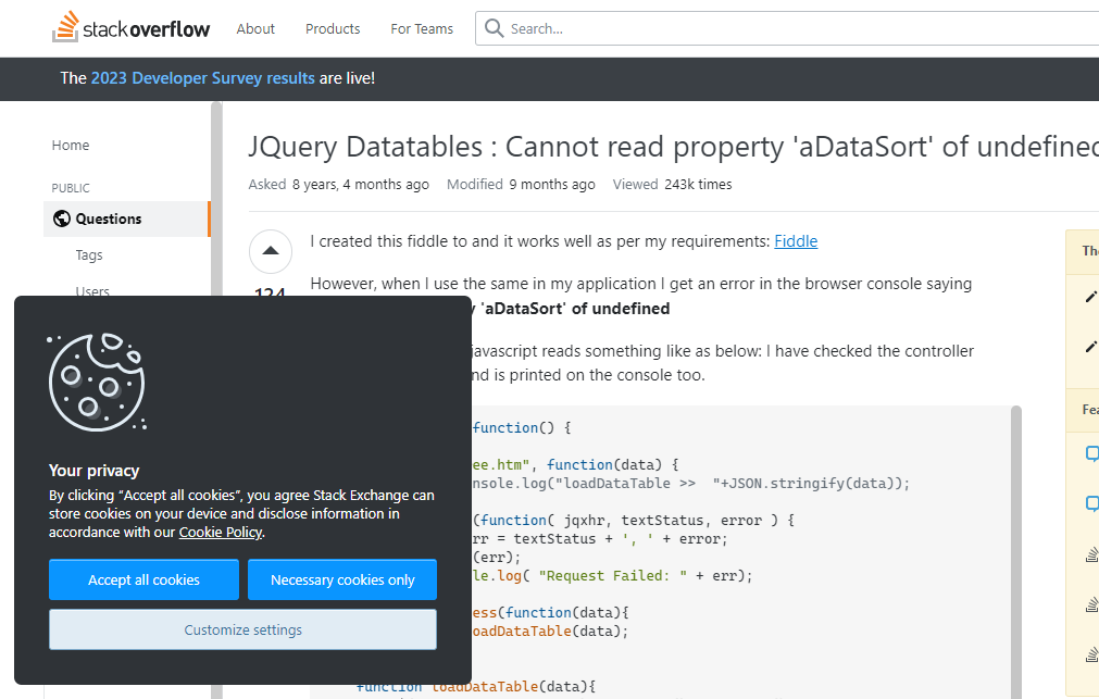 Tampilkan pemberitahuan saat buka halaman yang membutuhkan akses cookies browser · Issue #6763 ...