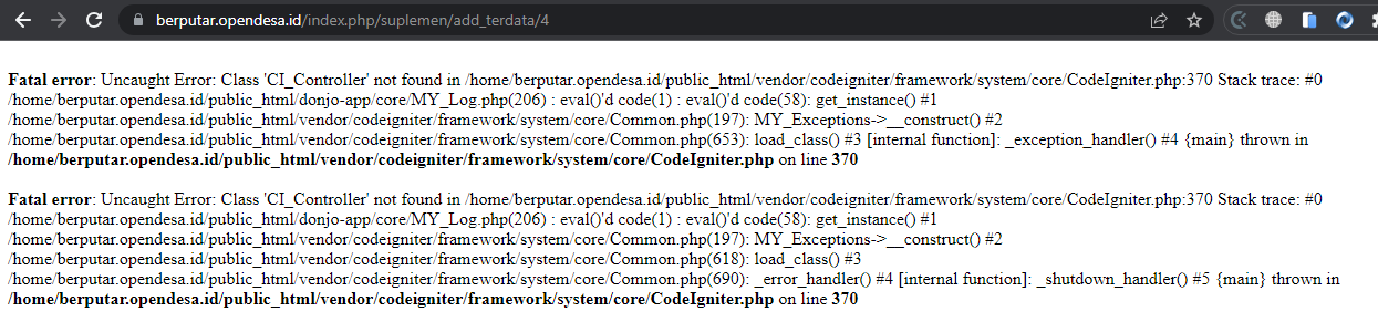 Bug/error: Tidak bisa menambah data suplemen · Issue #6799 · OpenSID/OpenSID · GitHub