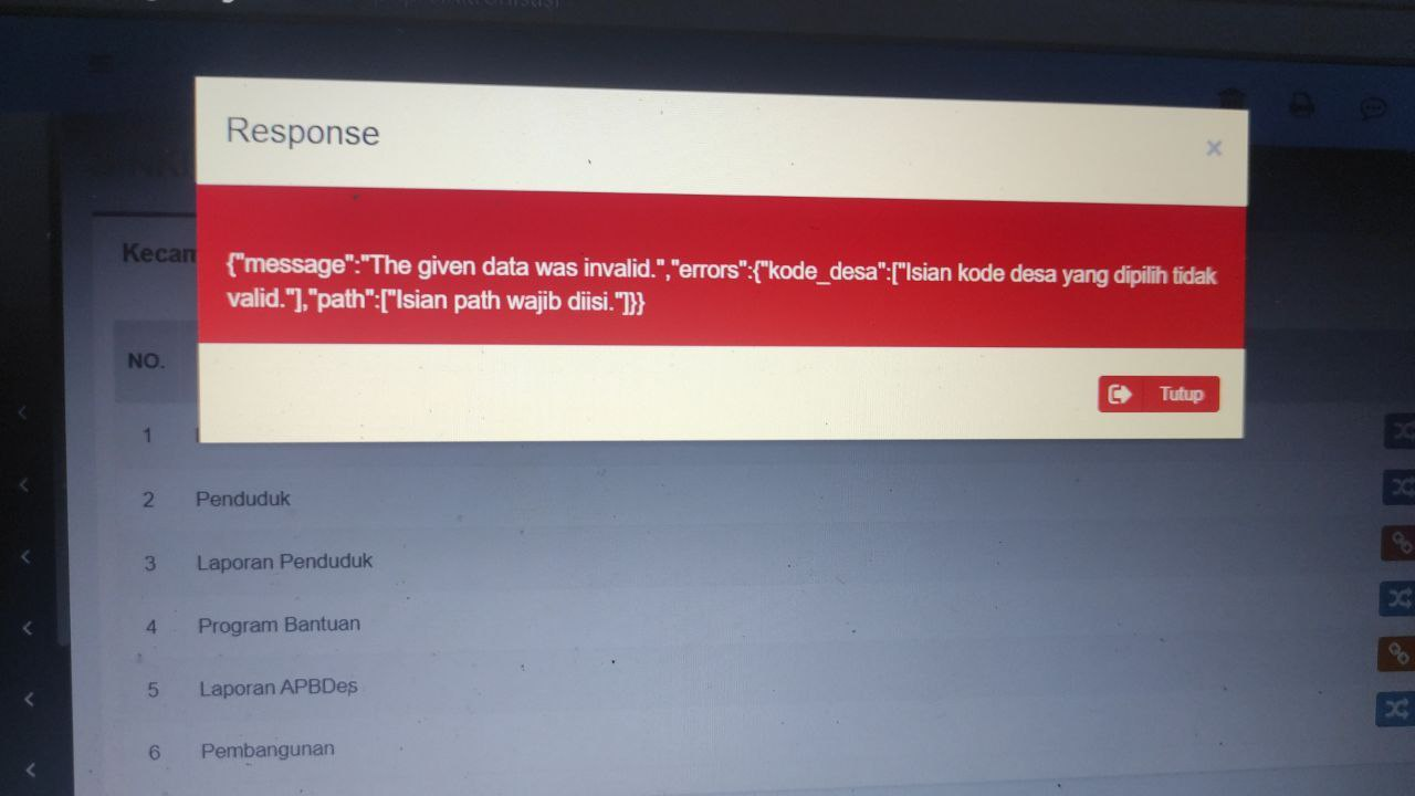Gunakan bahasa indonesia pada respon error kirim data identitas · Issue #738 · OpenSID/OpenDK ...