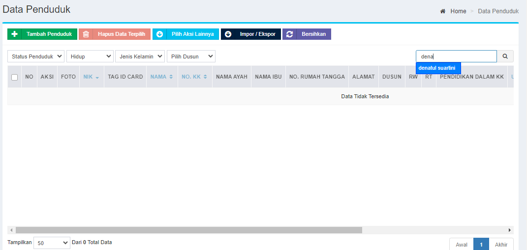 Bug/error: Autocomple tidak sinkron dengan hasil pencarian · Issue #6982 · OpenSID/OpenSID · GitHub