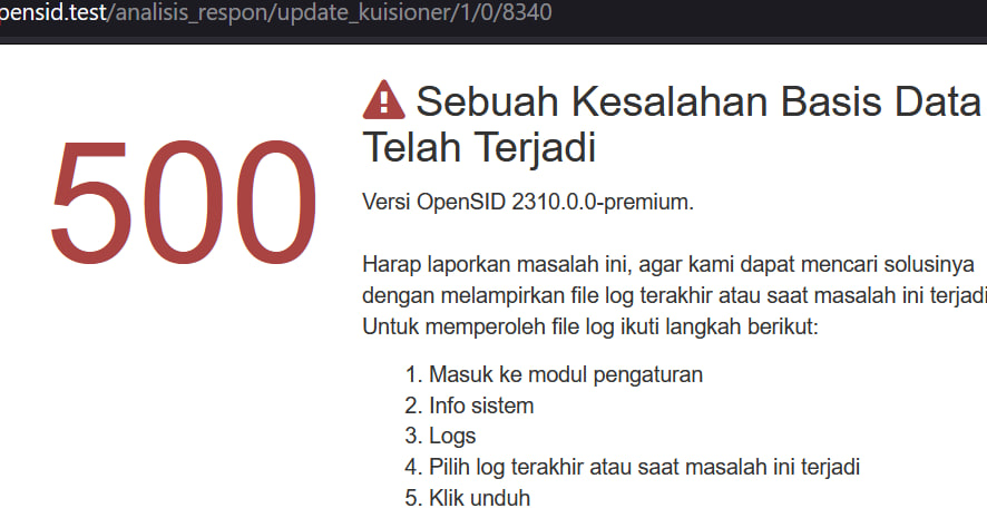 Bug/error: Gagal input data sensu/survei dengan pertanyaan isian angka · Issue #7188 · OpenSID ...