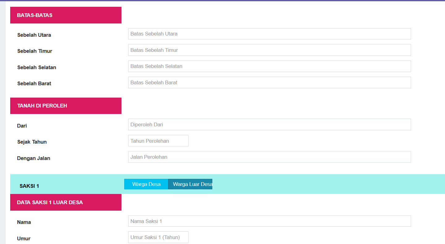 Sesuaikan ulang Surat Pernyataan Penguasaan Fisik Bidang Tanah ...