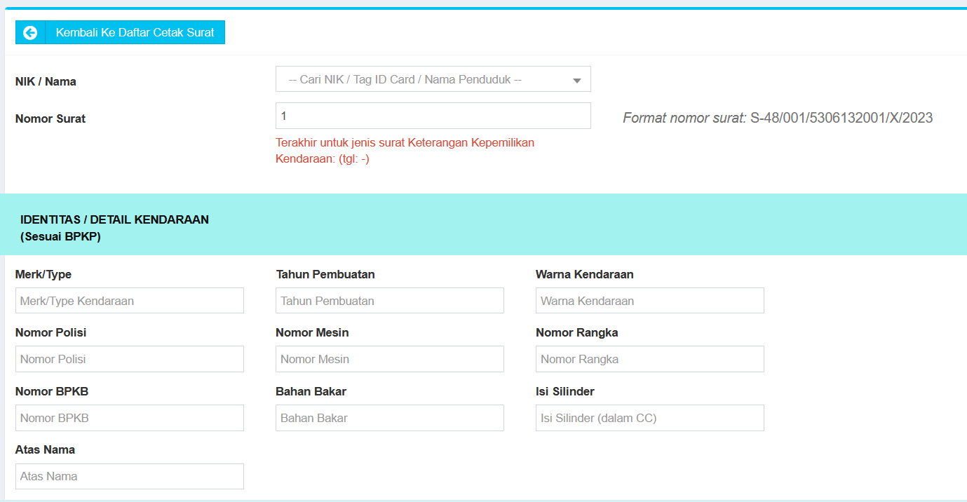 Sesuaikan Ulang Surat Keterangan Kepemilikan Kendaraan · Issue 7297 · Opensidopensid · Github