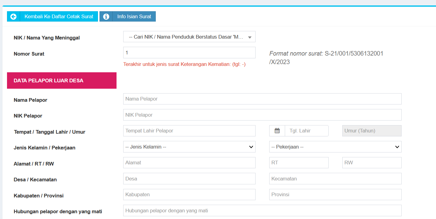 Sesuaikan ulang Surat Keterangan Kematian · Issue #7300 · OpenSID/OpenSID · GitHub
